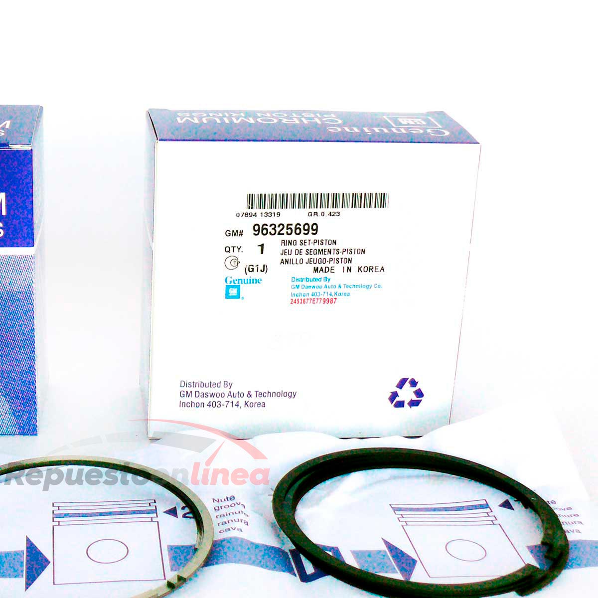 Anillos de Spark 1.0L Estandar 010 020 030 GM ORIGINAL ...